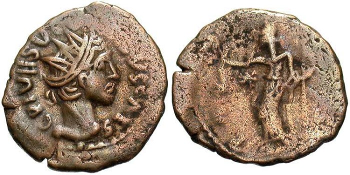 Barbarous radiate. Ca. late 3rd century A.D. Æ double denarius ...
