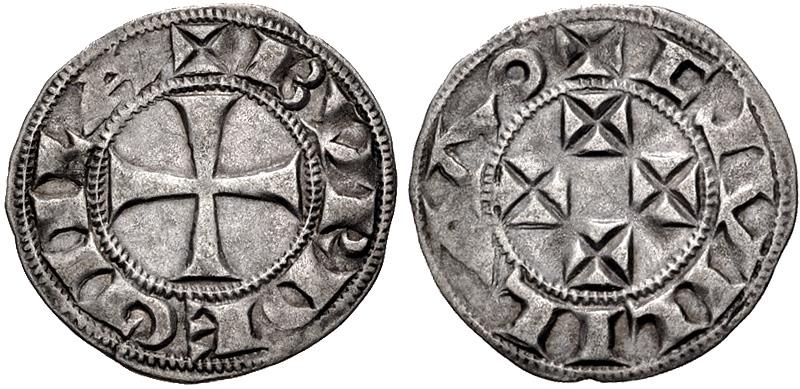 FRANCE, Provincial. Aquitaine. Guillaume IX-X. 1086-1137. AR Denier.