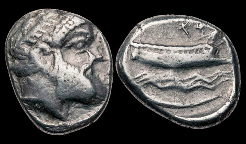 Phoenicia Arados AR shekel galley sailing right | Greek Coins