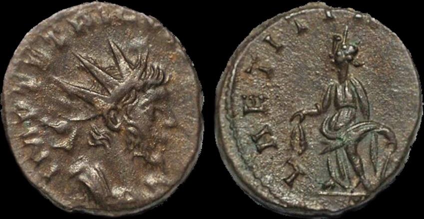 Tetricus I billon antoninianus Laetitia standing left | Roman Imperial ...