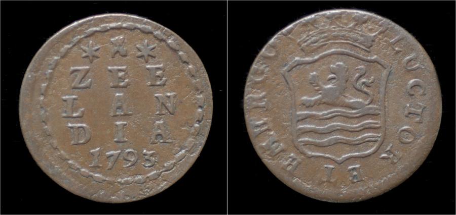 Netherlands Zeeland duit 1793 | European Coins