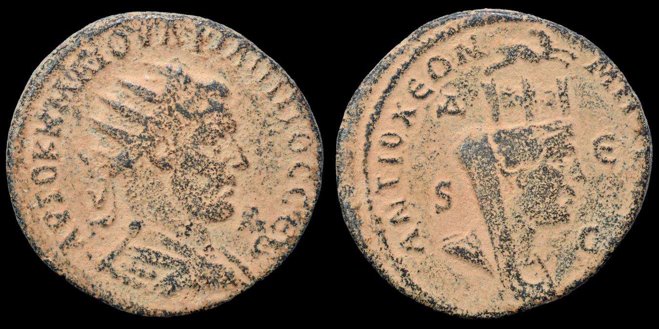 Syria Seleucis and Pieria Antioch Philip I AE32 Tyche to right
