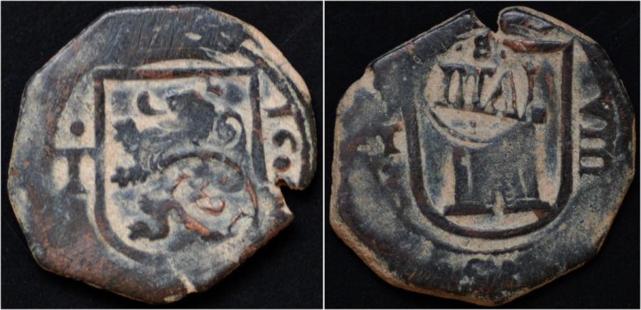 Spain Philip IV AE 8 maravedis. | European Coins