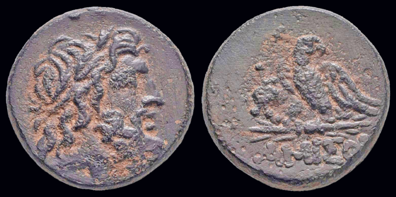 Pontos Amisos Time of Mitradates VI AE20 eagle standing left | Greek Coins