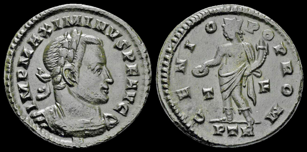 Maximinus II Daia AE follis Genius standing facing | Roman Imperial Coins