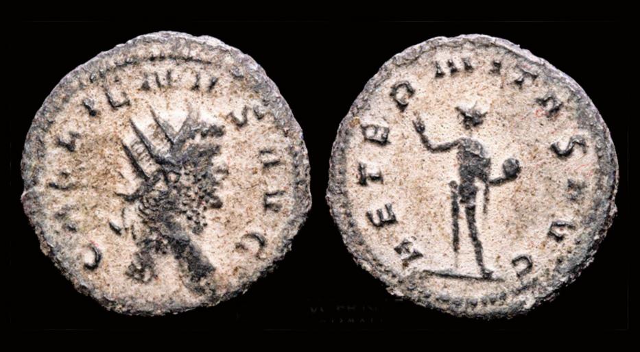 Gallienus, sole reign, AE antoninianus Sol standing left. | Roman ...