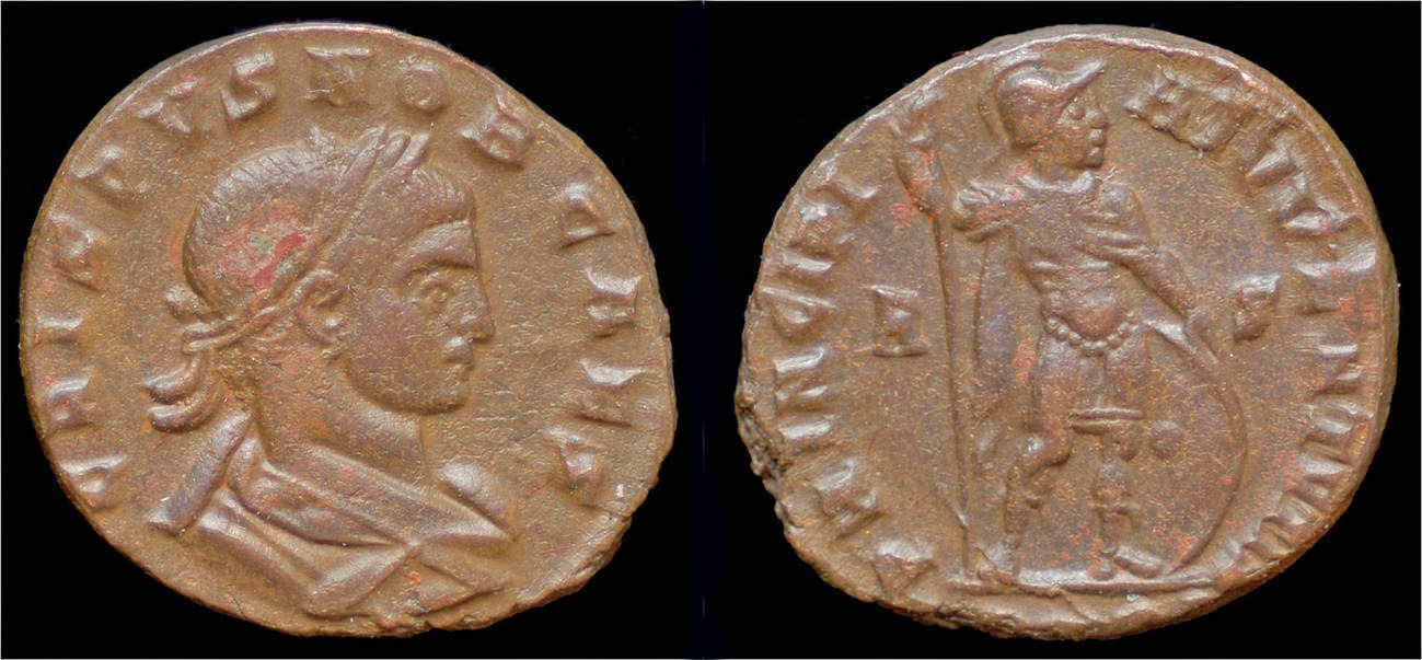 Crispus AE3 Mars standing right | Roman Imperial Coins