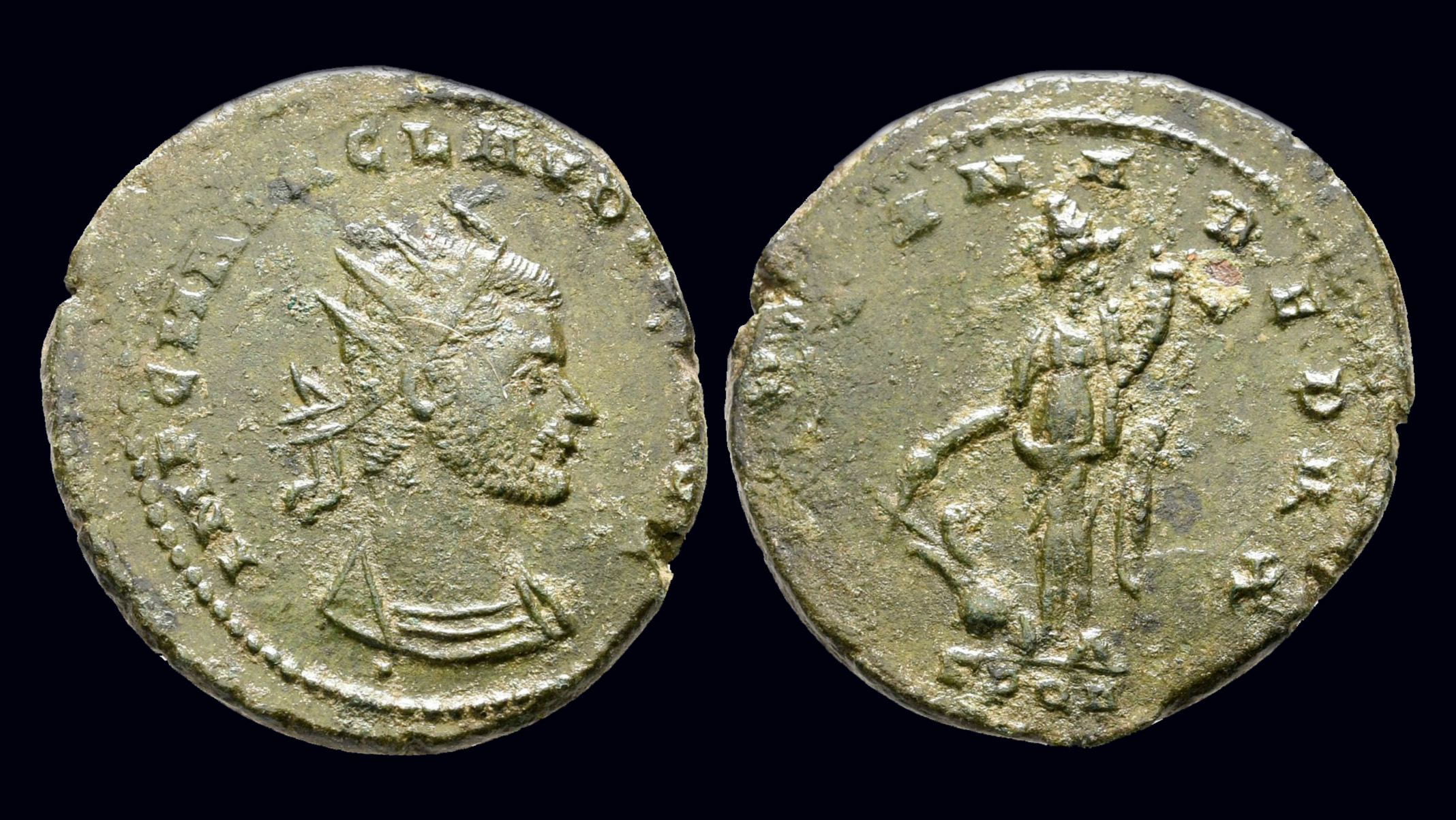 Claudius II Gothicus AE antoninianus Fortuna standing left | Roman ...