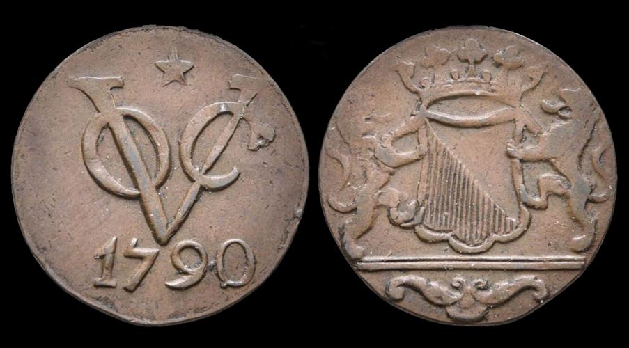 Netherlands Utrecht VOC copper duit 1790 | European Coins