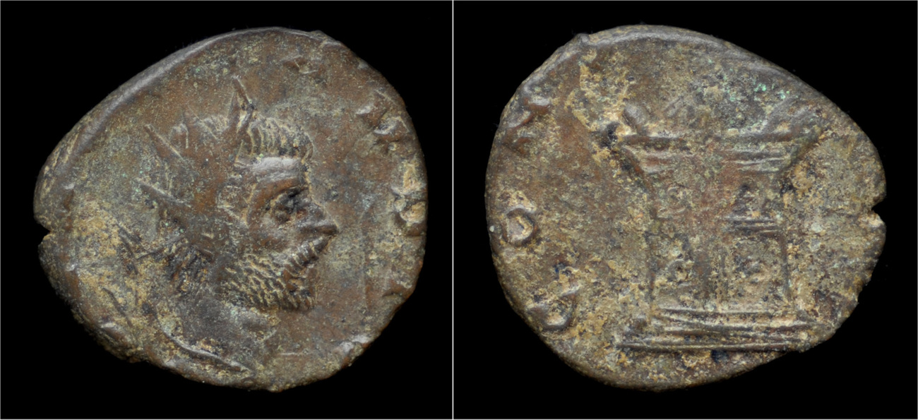 Divo Claudius II Gothicus billon antoninianus flaming altar | Roman ...