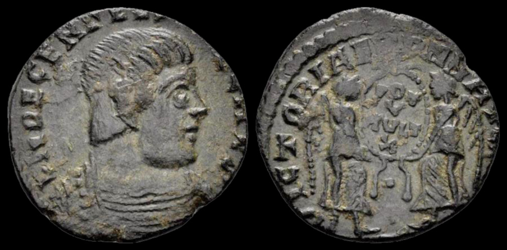 Decentius AE centenionalis two Victories holding wreath | Roman ...