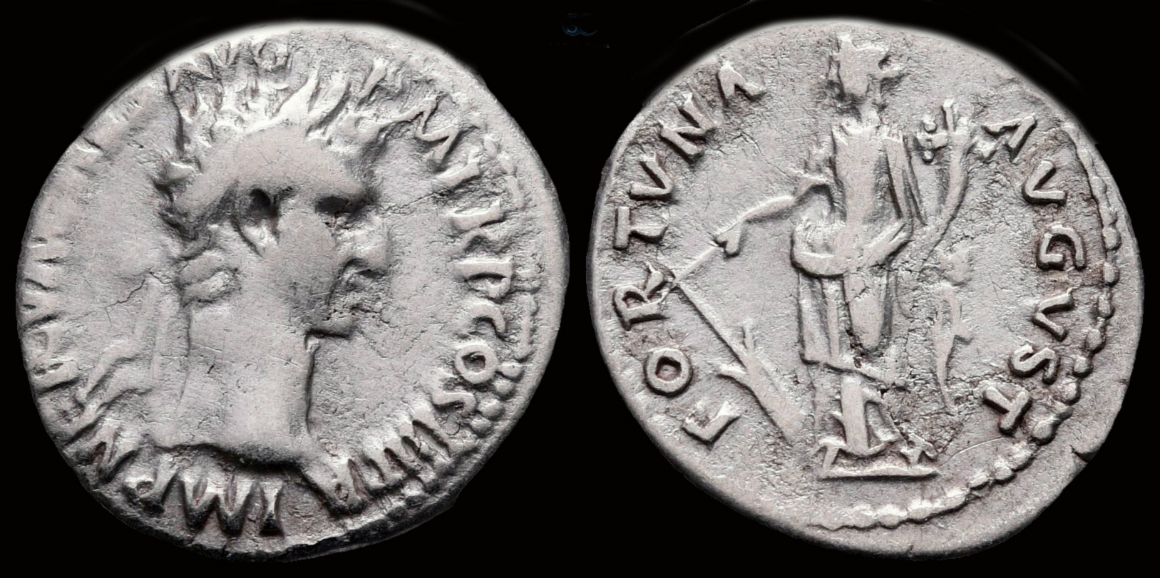 Nerva AR denarius Fortuna standing | Roman Imperial Coins