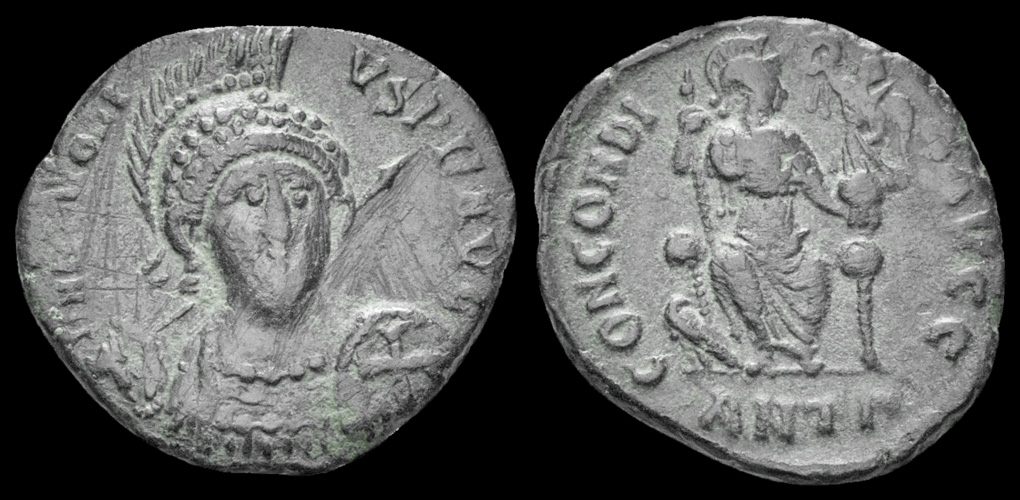 Honorius AE3 Constantinopolis seated facing | Roman Imperial Coins