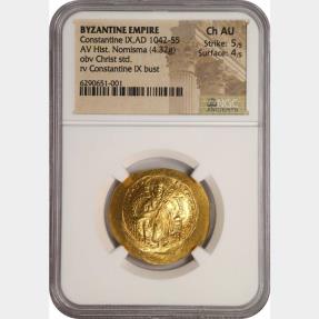 CONSTANTINE IX, 1042-1055. AV Histamenon Nomisma (4.32 gms ...