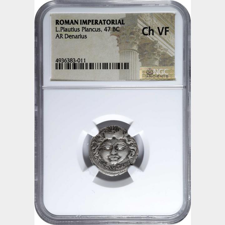 ROMAN REPUBLIC. L. Plautius Plancus. AR Denarius, Rome Mint, 47 B.C ...