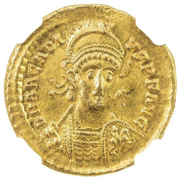 ROMAN EMPIRE: Arcadius, 383-408, AV solidus (4.40g), Constantinople,