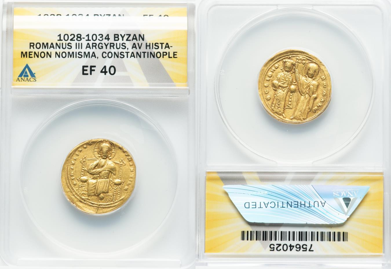 Romanus III Argyrus (AD 1028-1034). AV histamenon nomisma (23mm, 7h). ANACS