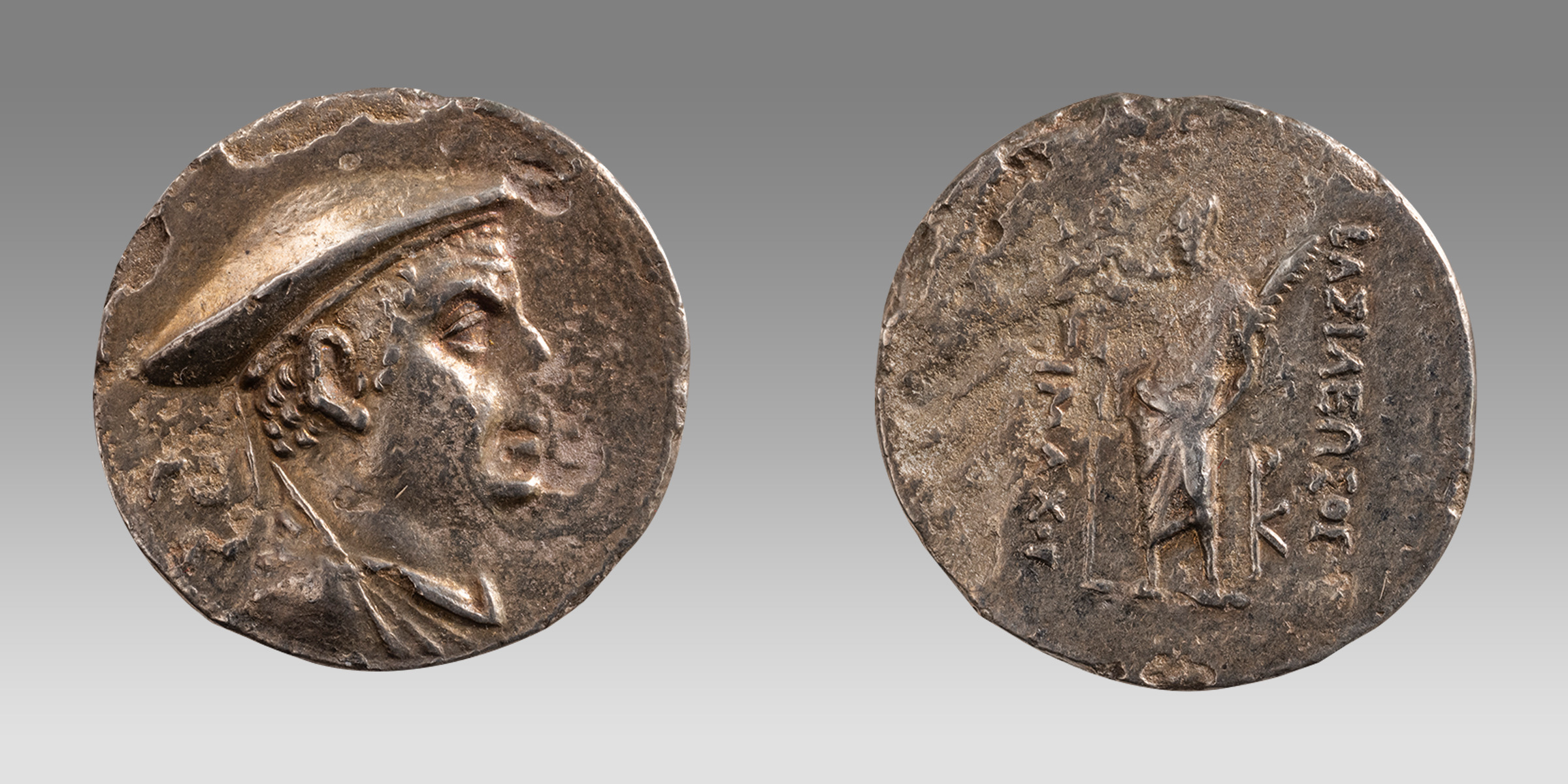 BAKTRIA, Graeco-Baktrian Kings. Antimachos I. Circa 174-165 BC. Silver ...
