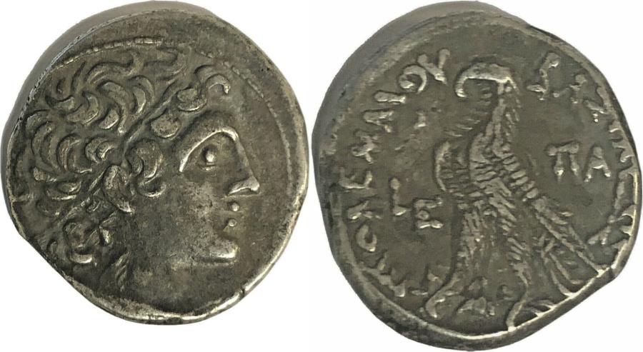 PTOLEMAIC KINGS of EGYPT. Ptolemy XII 76-75 BC. AR Tetradrachm (25mm ...