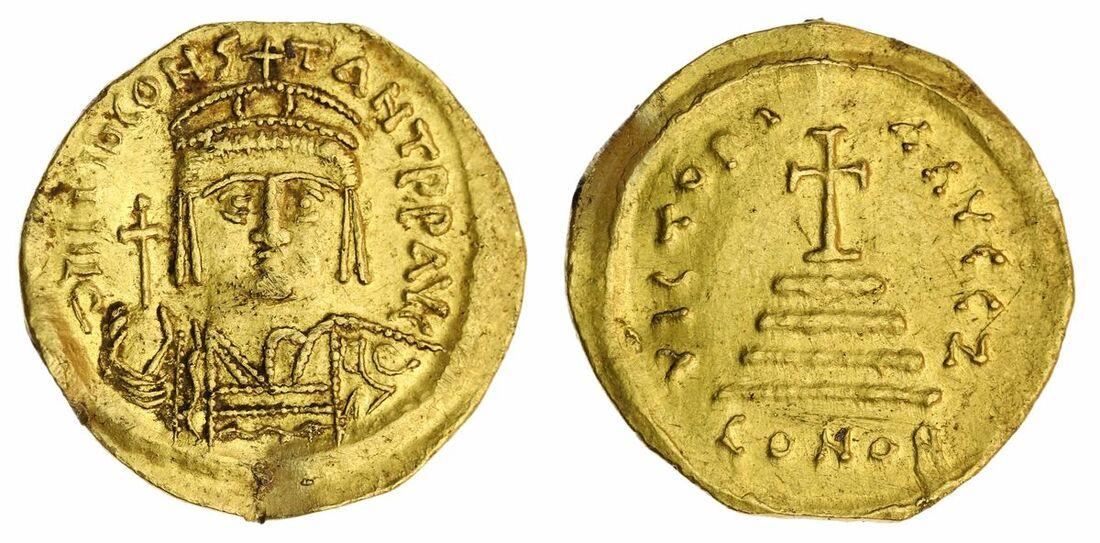 Byzantine Empire, Tiberius II Constantine (578-582) AV Solidus, (21mm ...