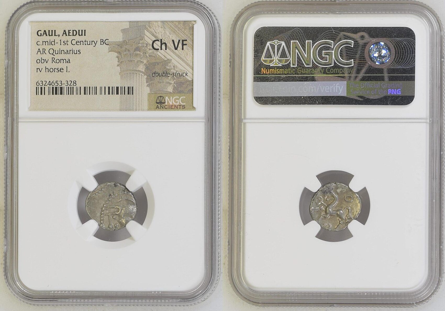 Celtic. Gaul. Aedui. AR Quinarius Ca. mid-1st century BC. | Celtic Coins