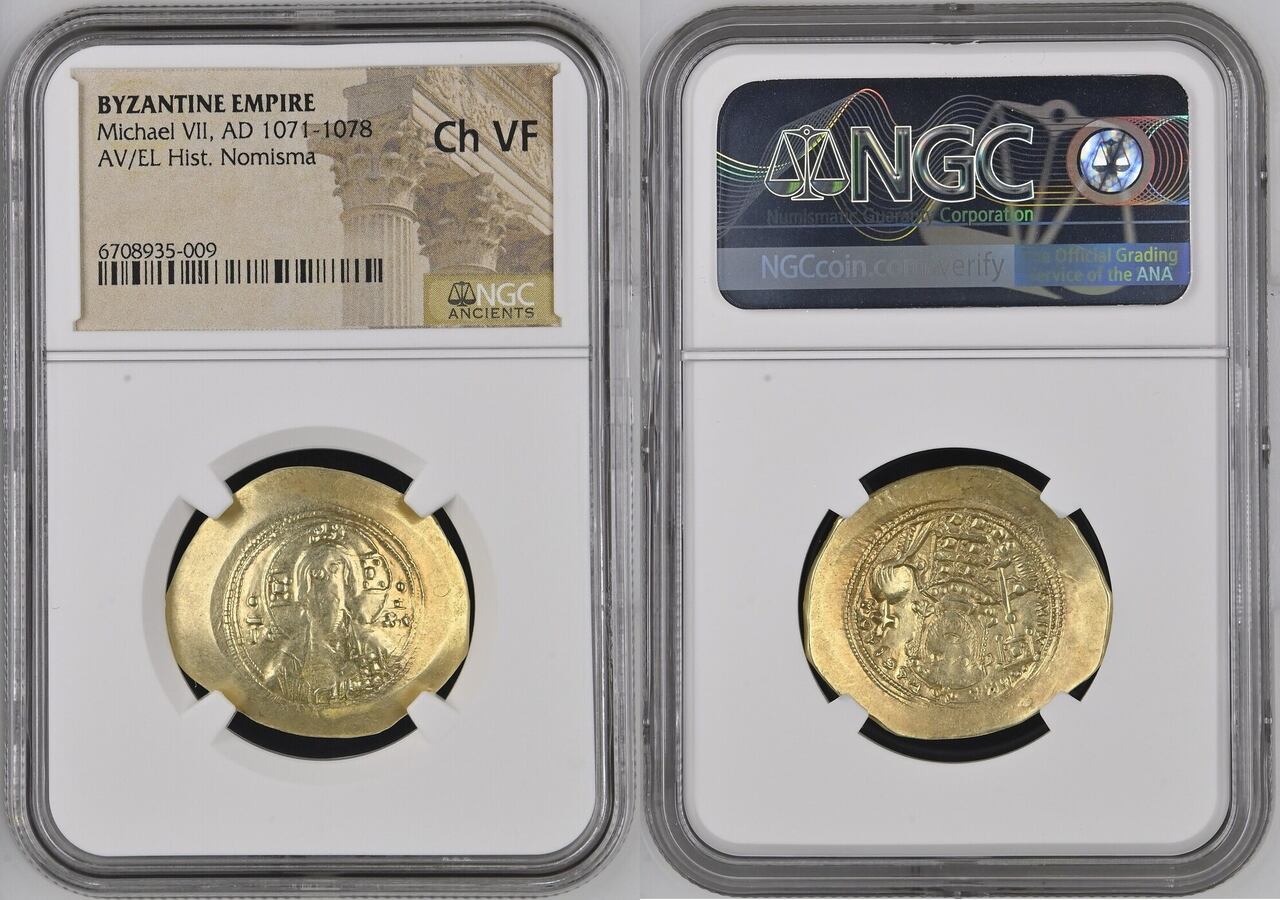 Michael VII Ducas. 1071-1078. EL Histamenon Nomisma.NGC Choice VF.