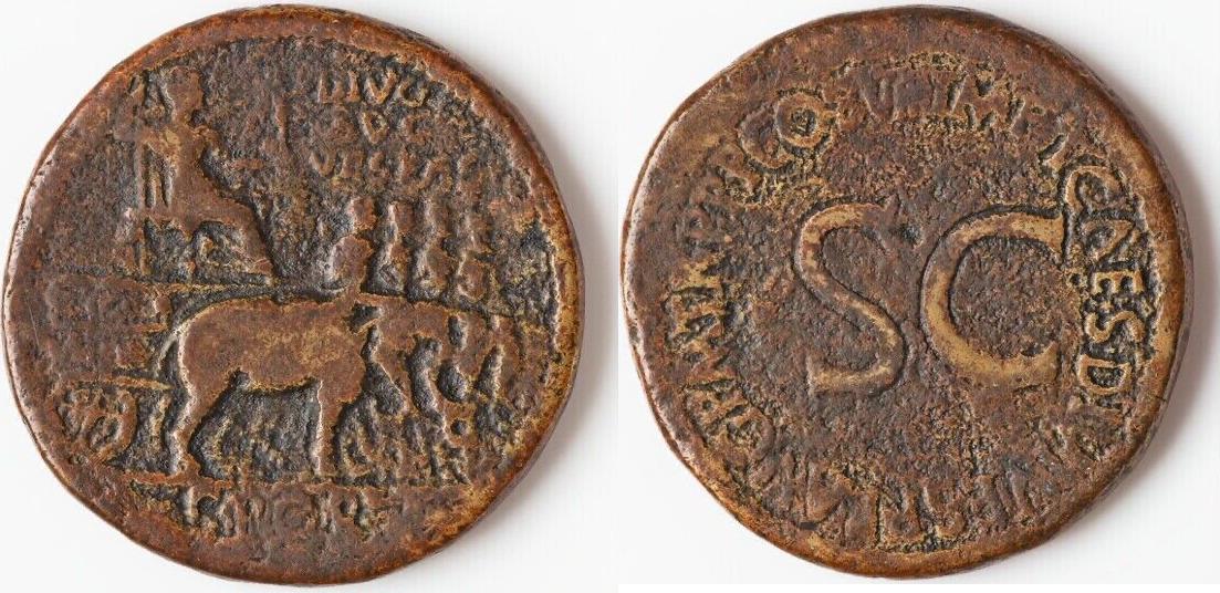 Divus Vespasian (AD 69-79). AE sestertius (35mm, 23.09gm, 6h).