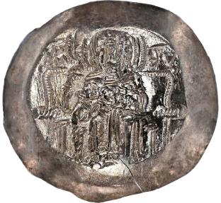 Isaac II Angelus (AD 1185-1195). EL aspron trachy (29mm, 3.46 gm, 7h ...