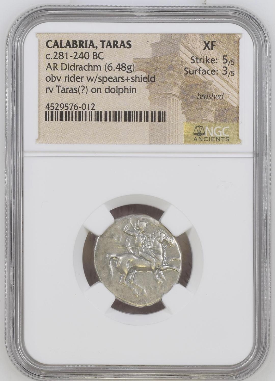 CALABRIA, TARAS AR Didrachm c.281-240 BC. | Greek Coins