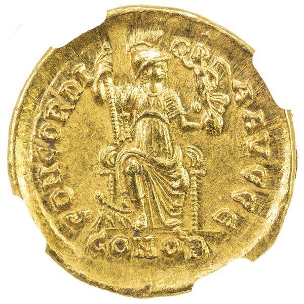 ROMAN EMPIRE: Arcadius, 383-408, AV solidus (4.40g), Constantinople,