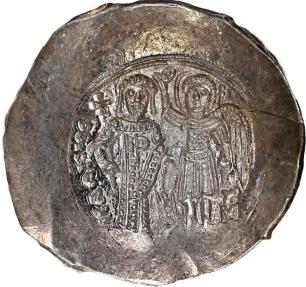 Isaac II Angelus (AD 1185-1195). EL aspron trachy (30mm, 4.32 gm, 6h ...