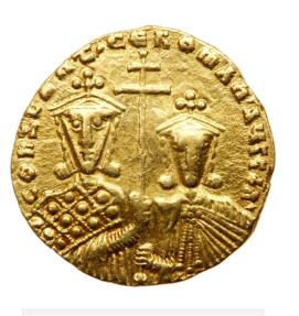 Constantine VII and Romanus II. Gold Solidus (4.40 g), 945-959. Constantinople