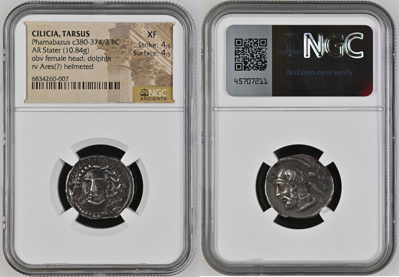 CILICIA. Tarsus. Pharnabazus, as Satrap (380-374/3 BC). AR stater (22mm ...