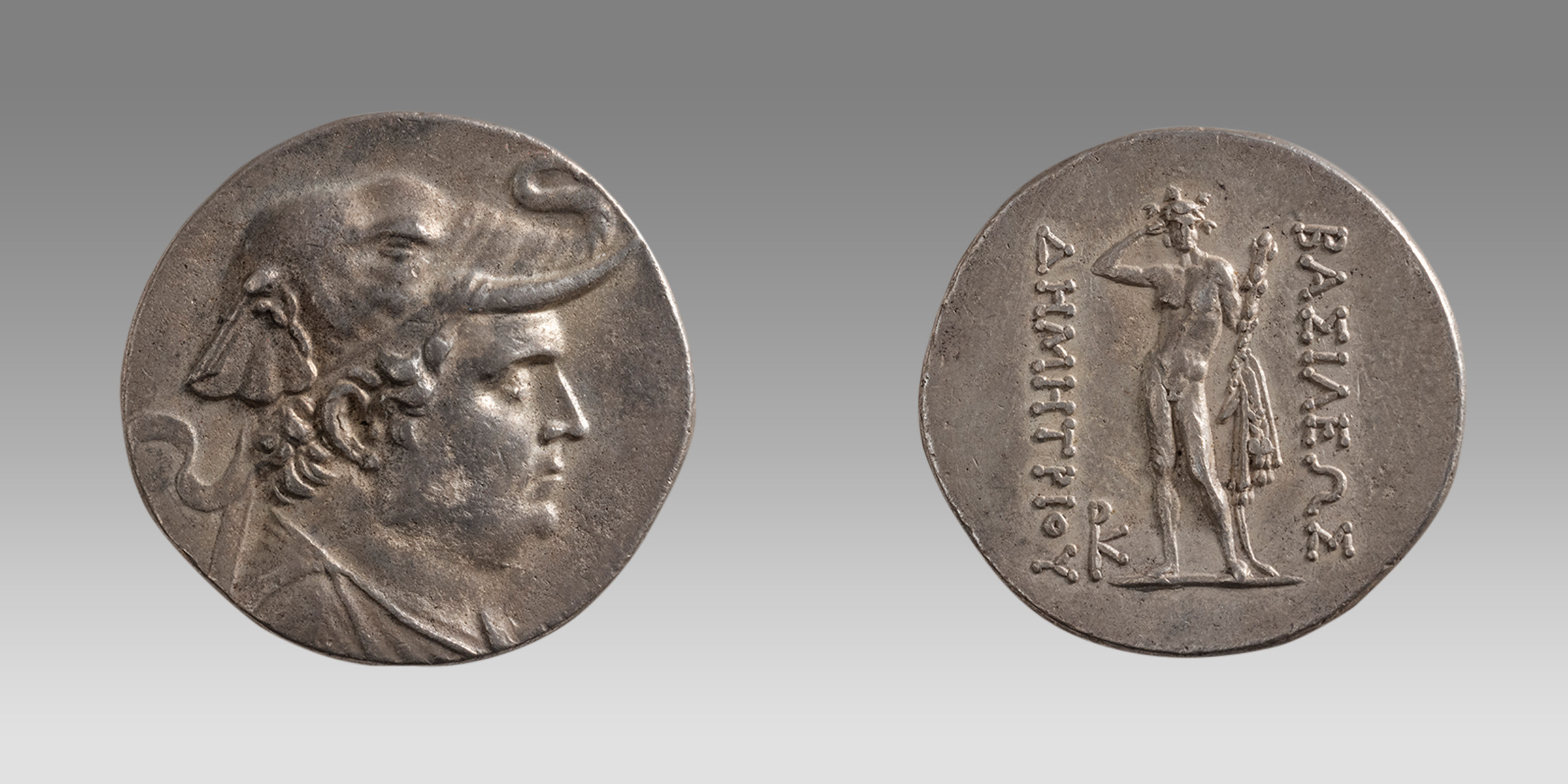 BAKTRIA, Greco-Baktrian Kingdom. Demetrios I Aniketos. Circa 200-185 BC ...
