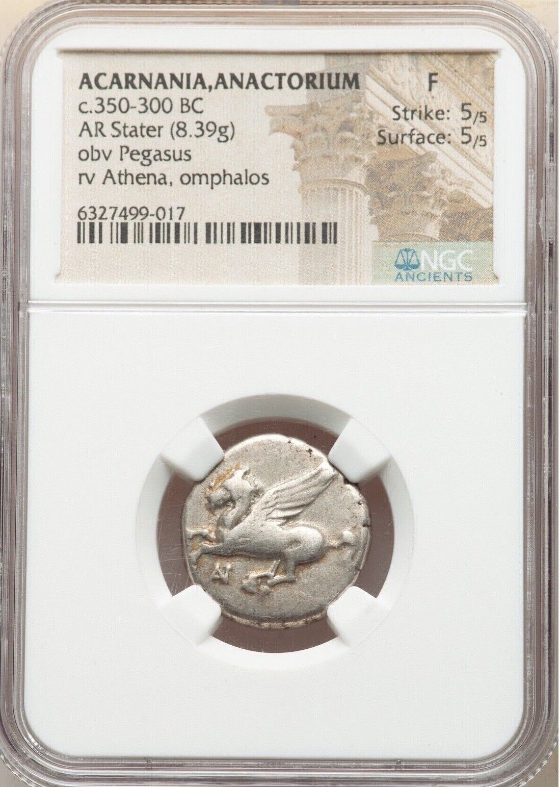 ACARNANIA. Anactorium. Ca. 350-300 BC. AR stater (21mm, 8.39 gm, 6h ...