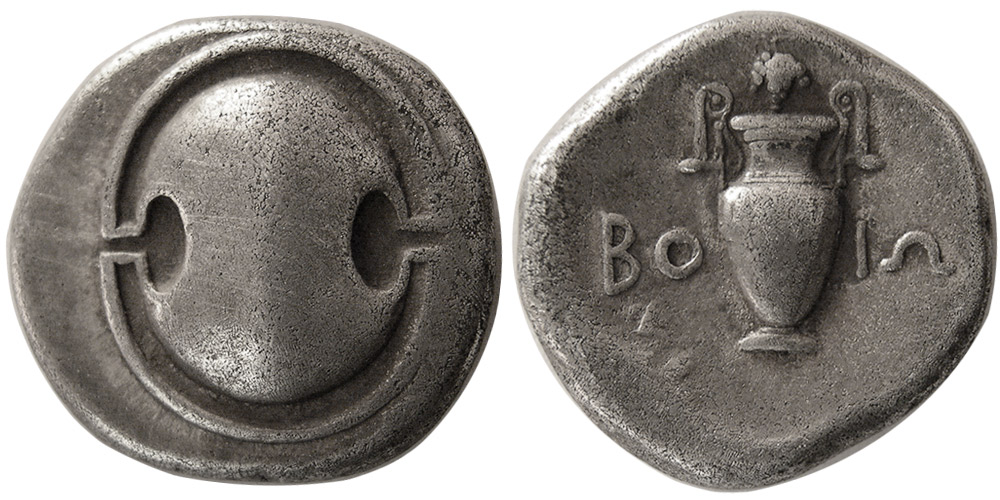 BOIOTIA, Thebes. Federal Coinage, Ca. 338-315 BC. AR Stater. | Greek Coins