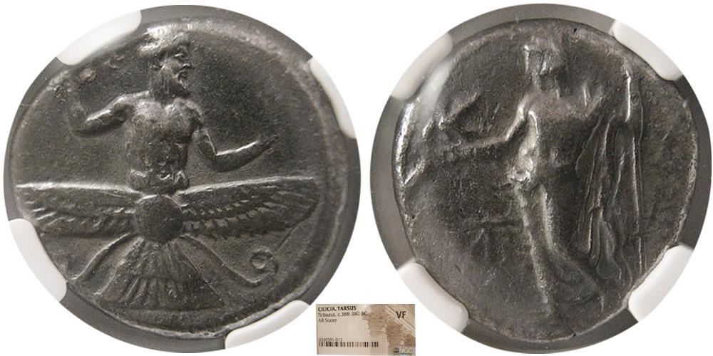 CILICIA, Tarsus. Tiribazus. Circa 388-380 BC. AR Stater. Ahura-Mazda ...