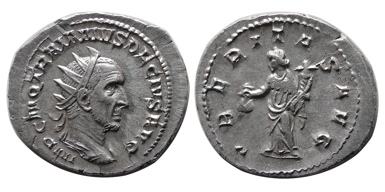 ROMAN EMPIRE. Trajan Decius, 249-251 AD. AR Antoninianus. Exceptional ...