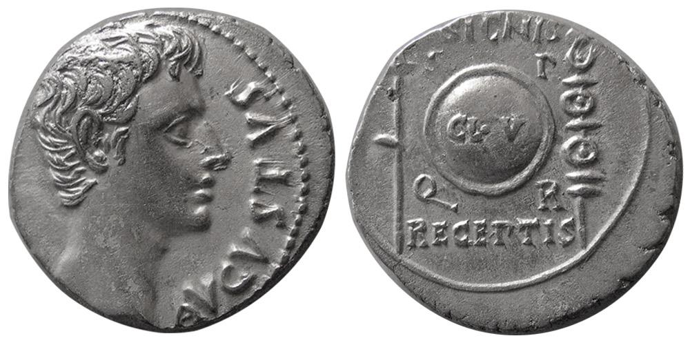 ROMAN EMPIRE. Augustus. 27 BC-14 AD. AR Denarius. | Roman Imperial Coins