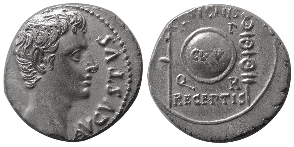 ROMAN EMPIRE. Augustus. 27 BC-14 AD. AR Denarius. | Roman Imperial Coins
