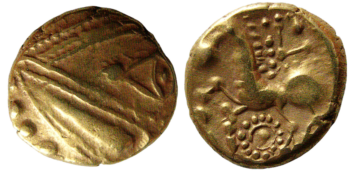 CELTIC, Northeast Gaul. Remi. Late 2nd-mid 1st century BC. Gold Stater ...