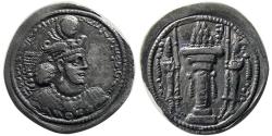 SASANIAN KINGS. Khosrau II. AD. 590-628. AR Drachm. YZ (Yazd) mint ...