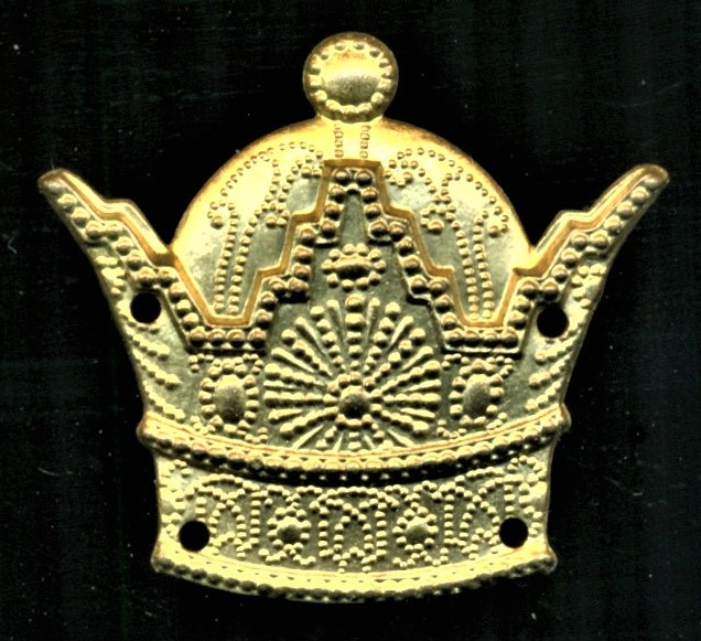 IRAN: PAHLAVI ERA HIGH QUALITY BRONZE CROWN BADGE MEDAL | Tokens & Medals