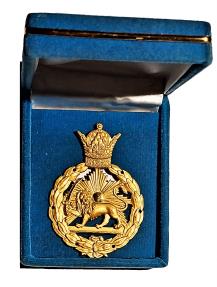 IRAN: HIGH QUALITY PAHLAVI ERA MILITARY BADGE, LION & THE SUN, SUPERB RARE!