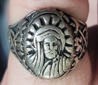 IRAN: Persian Islamic Sufism old Silver Sufi Ring Portrait type RARE!