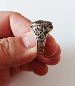 IRAN: Persian Islamic Sufism old Silver Sufi Ring Portrait type RARE!