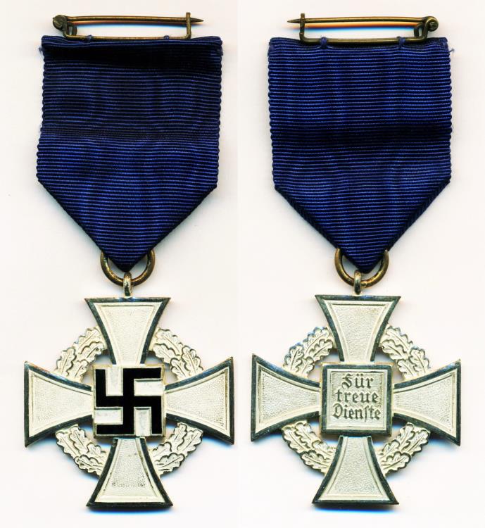 GERMANY: WWII THIRD REICH NAZI 25 YEARS OF SERVICE MEDAL with ORIGINAL ...