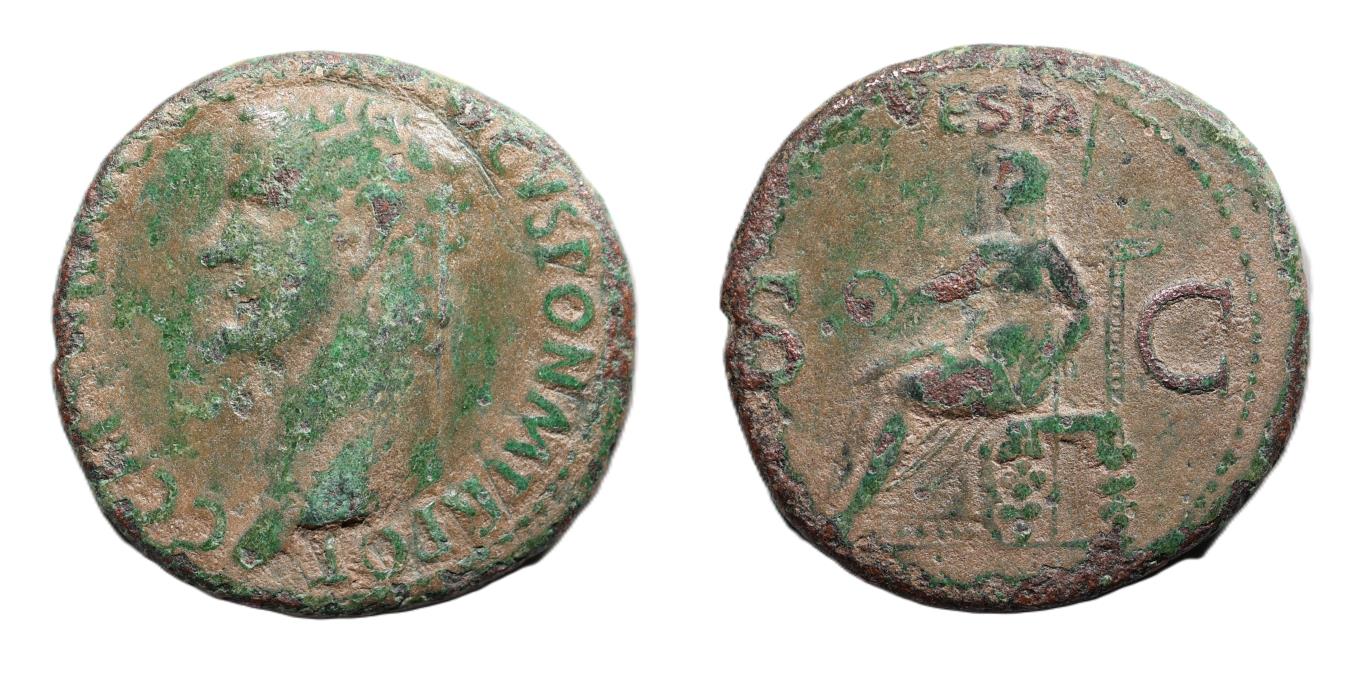 Caligula (37-41) AE As Rome mint, 37-38. | Roman Imperial Coins