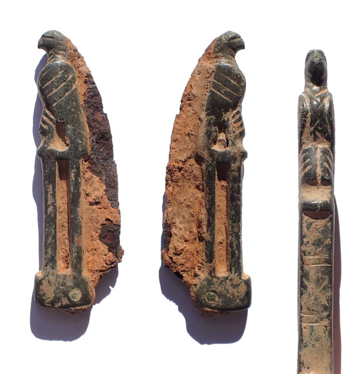 Roman bronze handled folding knife. c. 2nd -4th century. Very Rare.