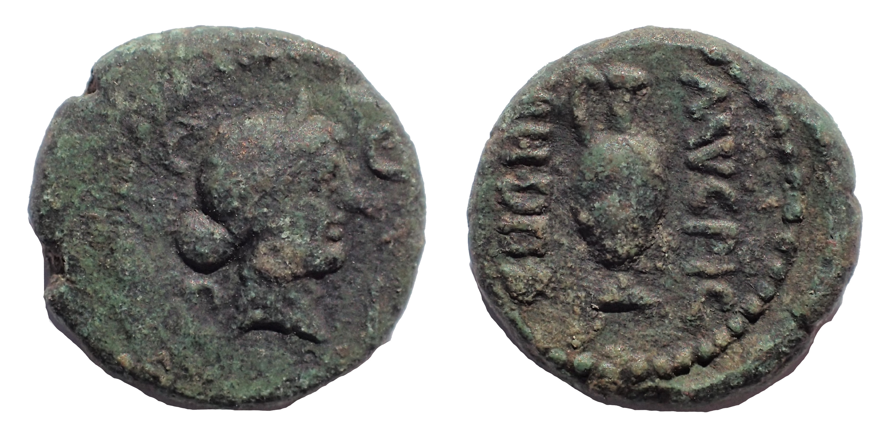 Mysia, Parium, Julius Caesar. 45 BC. Æ 15. Rare. | Roman Republican Coins